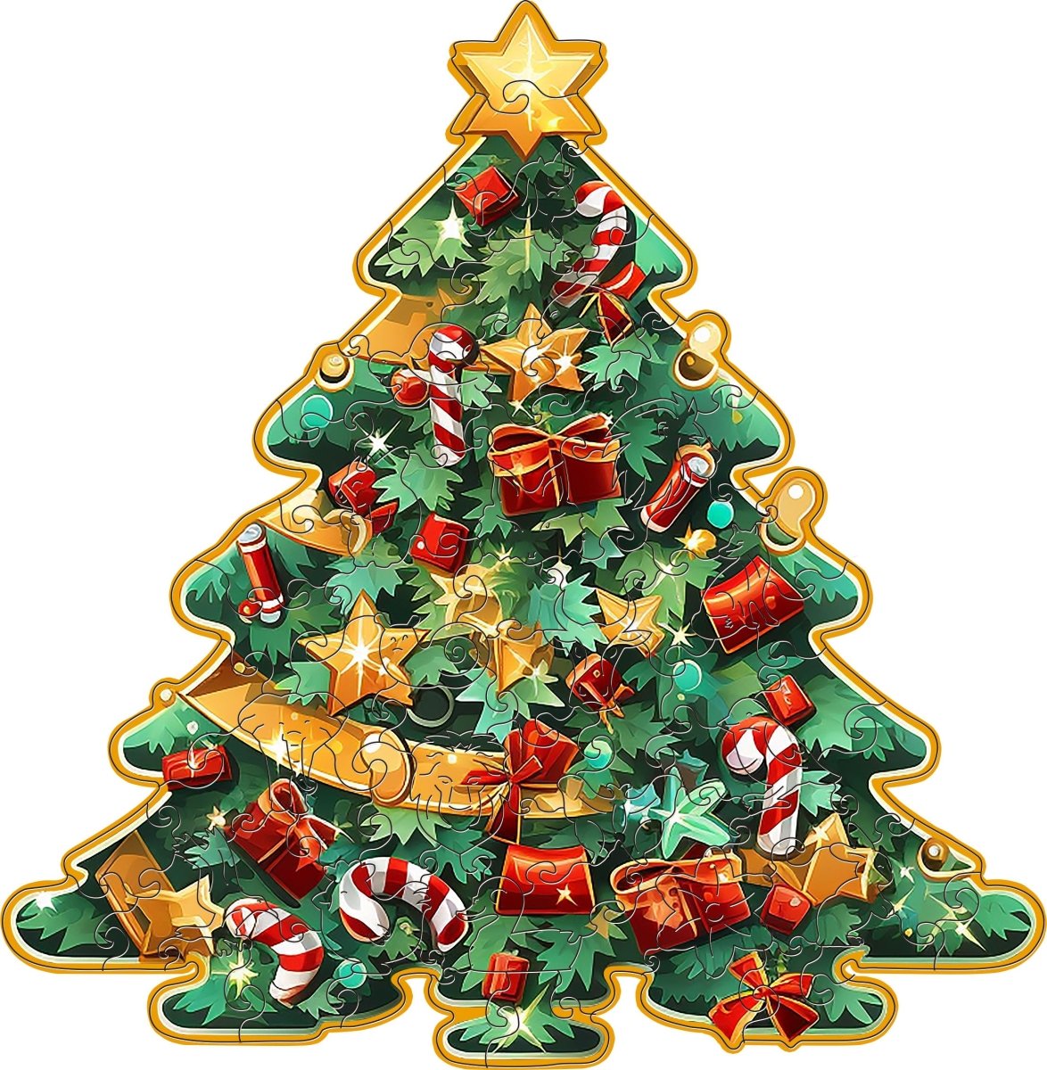 Christmas tree wooden Jigsaw puzzle – Unipuzzles