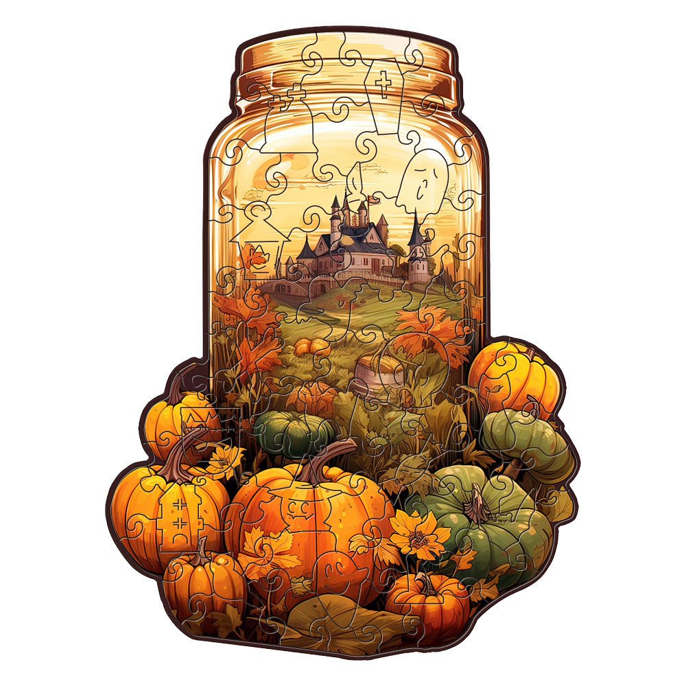 Beautiful autumn scenery glass jar wooden puzzle – Unipuzzles
