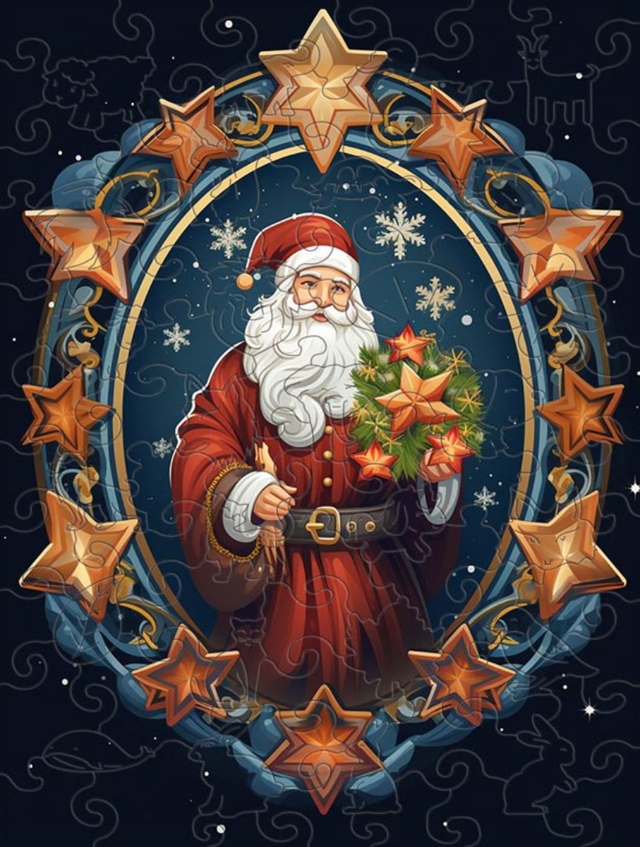 Wizard Style Father Christmas Wooden Puzzle – Unipuzzles